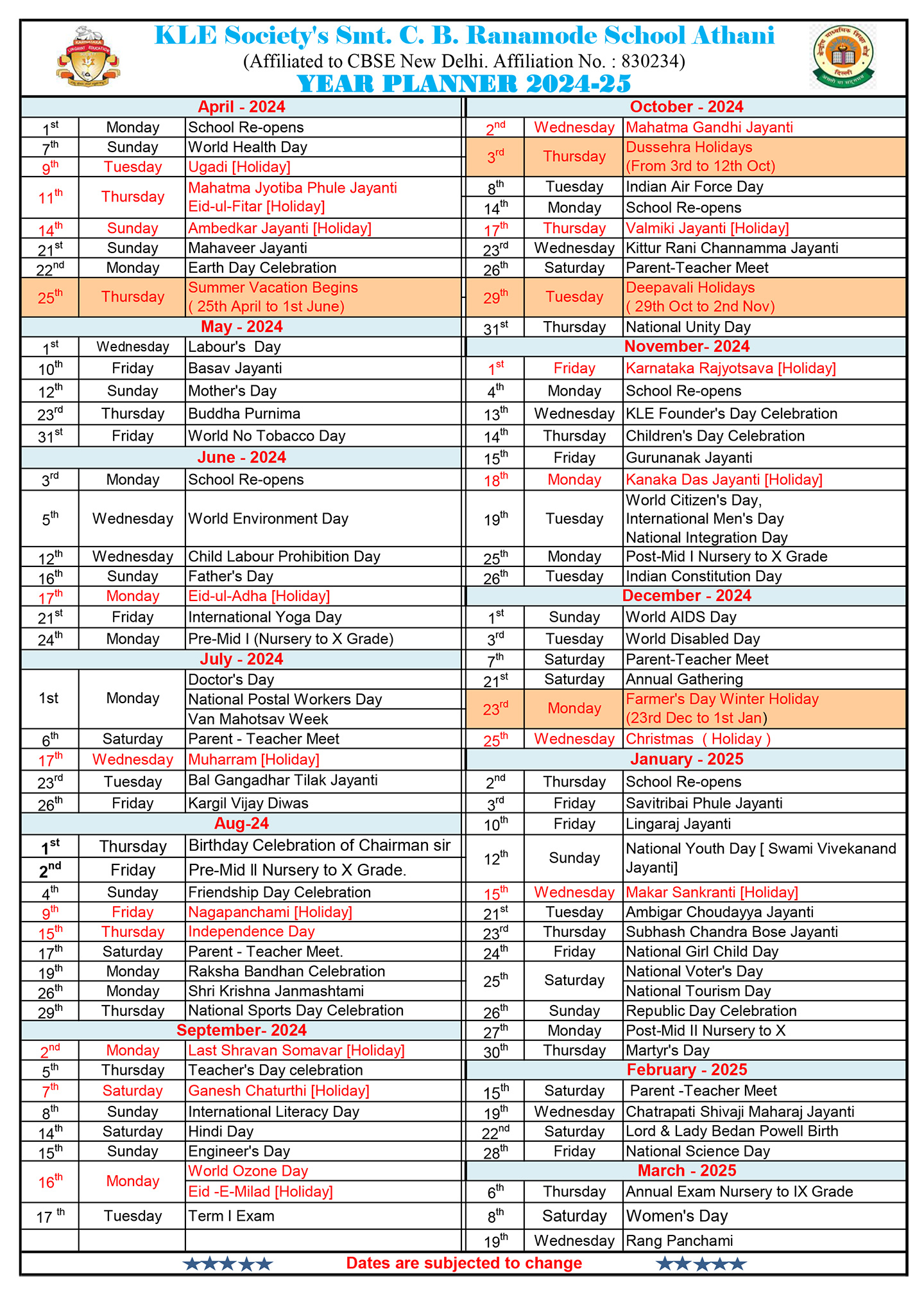K.L.E.S's Smt.C.B.Ranamode English Medium School,Athani